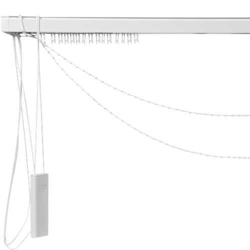 Карниз для вертикальных жалюзи, тип открывания - к механизму, 160 см металл цвет чёрно-белый
