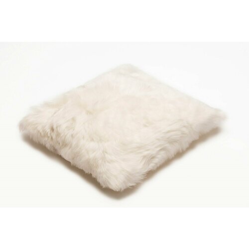 Подушка Alpaka YAKU WHITE мех альпаки, 40х40 цвет белый, начинка конфорель, оборотная сторона ткань 100% беби альпака
