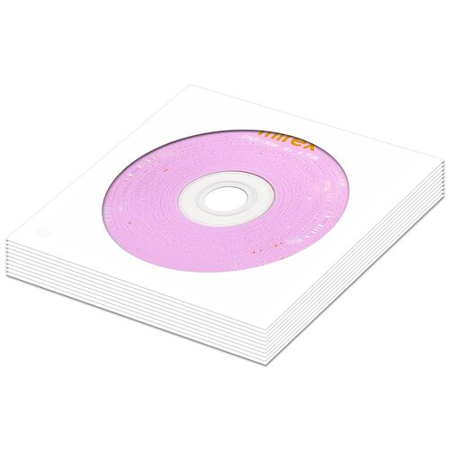 Перезаписываемый диск DVD+RW 4,7Gb 4x Mirex в бумажном конверте с окном, 10 шт.