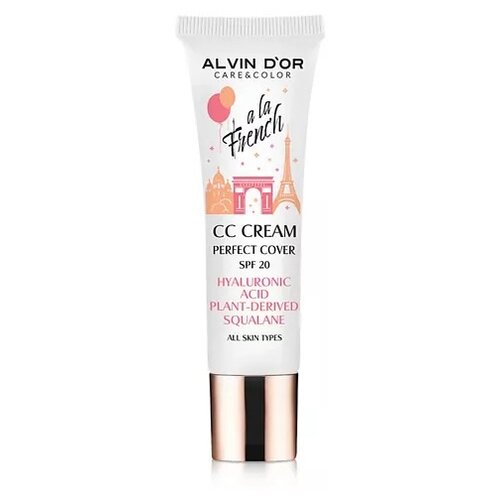 Alvin D'or СС крем a la French Perfect Color, SPF 20, 25 мл, оттенок: 01 light, 1 шт.