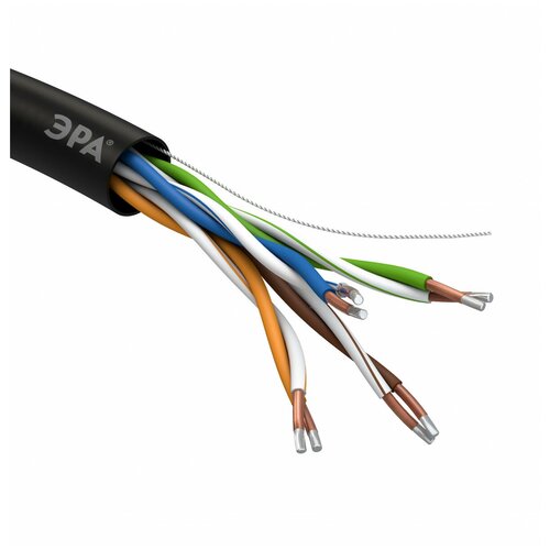 ЭРА Кабель витая пара U/UTP 4x2x24AWG Cat5e CCA PE OUTDOOR 305м SIMPLE (2/30)