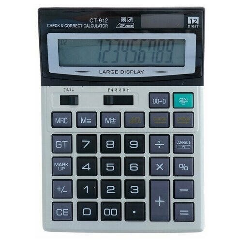 Калькулятор настольный, 12-разрядный, CT-912, двойное питание, средний