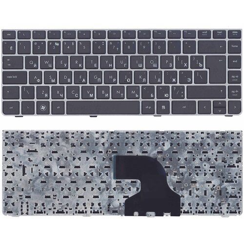 Клавиатура для ноутбука HP ProBook 4330s черная c серой рамкой