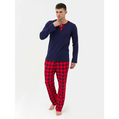 Пижама  Zarka, размер 48, синий, красный