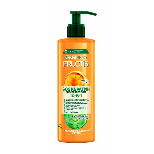 Несмываемый крем-уход для волос Garnier Fructis SOS-Спасатель волос 10 в 1 400 мл .