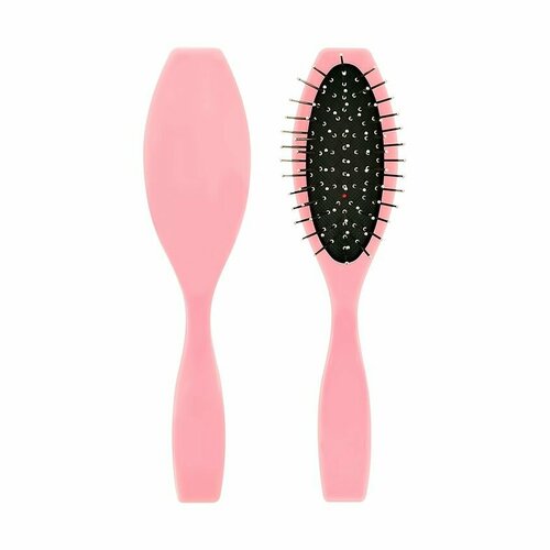 Расческа для волос LADY PINK с металлическими зубчиками (розовая)