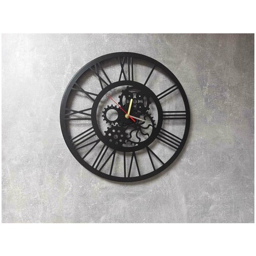Часы настенные металлические бесшумные профметстиль -1, 38 см