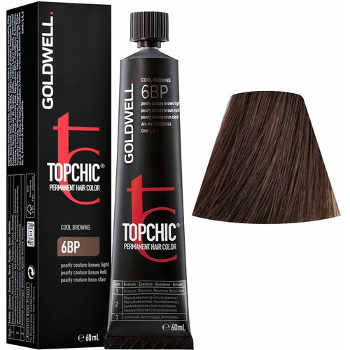 Goldwell Topchic стойкая крем-краска для волос, 6BP жемчужный светлый шоколад, 60 мл