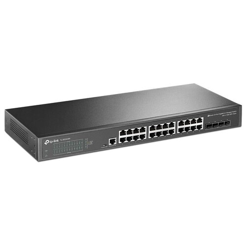 Коммутатор TP-LINK TL-SG3428X, 24 порта 10/100/1000 Base, L2, поддержка VLAN и IPv6