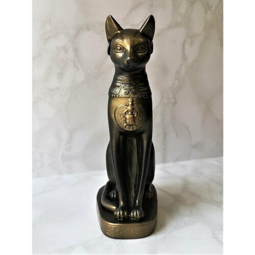 Статуэтка Кошка египетская, 20см. Цвет бронза, гипс.