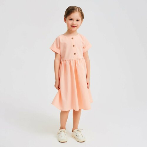 Школьное платье Minaku, размер 134, розовый, синий