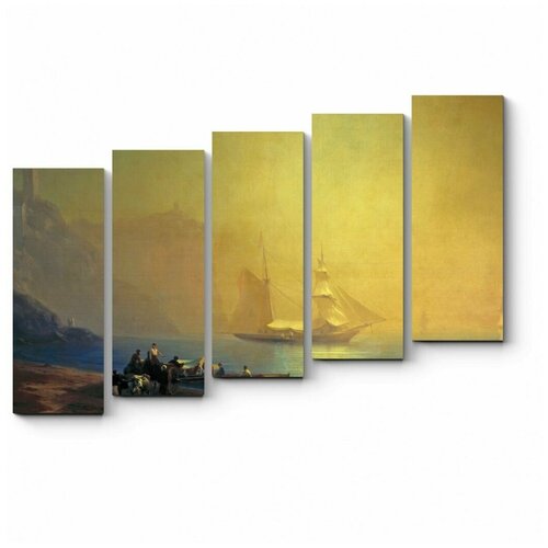 Модульная картина Утро на морском берегу. Судак. 1856 год.130x91
