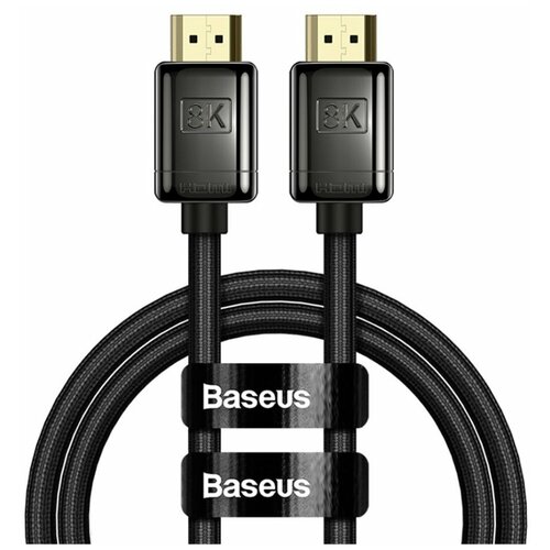 Кабель HDMI BASEUS High Definition (Zinc alloy), HDMI 8K- HDMI 8K, HDMI Ver 2.1, 2 метра, Черный