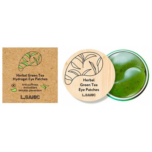 Гидрогелевые патчи для глаз L.SANIC, с экстрактом зеленого чая, 60 шт. 4519763