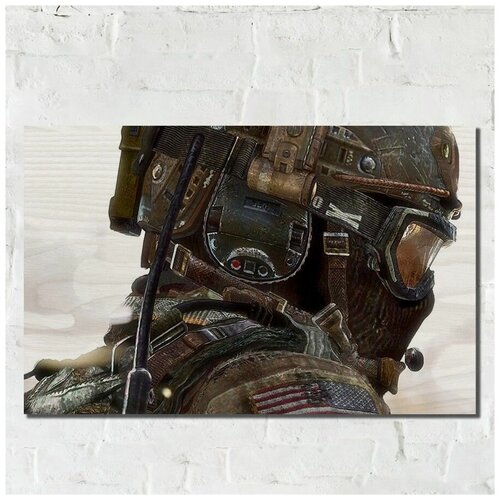 Картина интерьерная на дереве, рисунок игра Call Of Duty Modern Warfare 3 - 11473