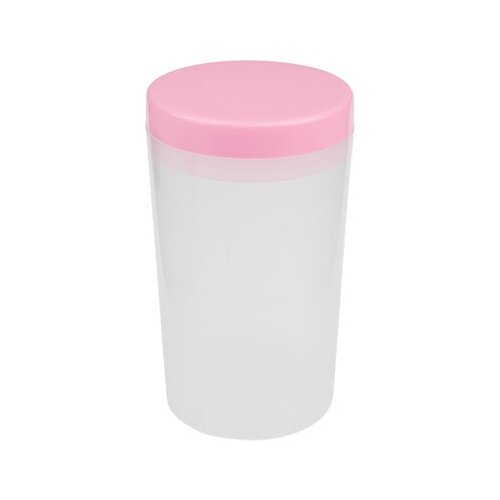Стаканчик-подставка для мытья кистей с розовой крышкой IRISK, А106-03-03