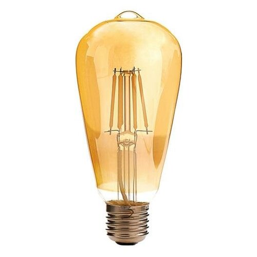 Лампа светодиодная "Ретро", ST64, 6 Вт, E27, 630 Лм, 2700 К, теплый белый, желтая