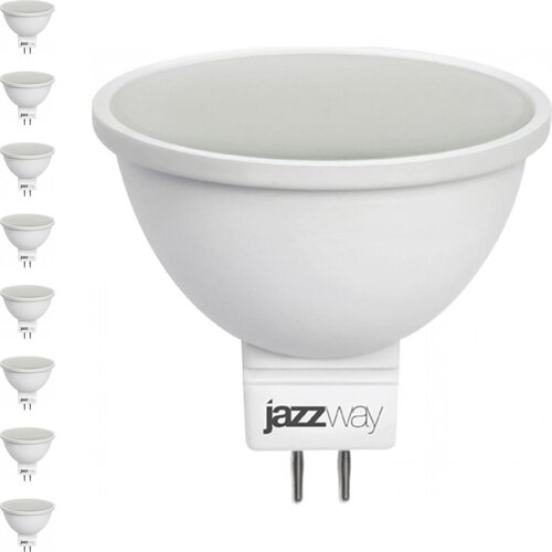 Светодиодная лампа JazzWay Pled Super Power 7W эквивалент 50W 5000K 520Лм GU5.3 для спотов MR16 (комплект из 8 шт.)
