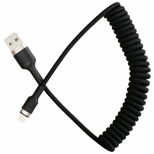 Витой кабель Lightning-USB " SPRING" / Зарядка для Iphone кабель / 1.5m /2.4A / Кабель для зарядки телефона / Шнур 8pin / Качественный Чип