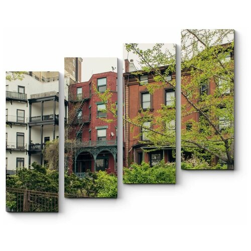 Модульная картина Жилая улица в Бруклин-Хайтс170x147
