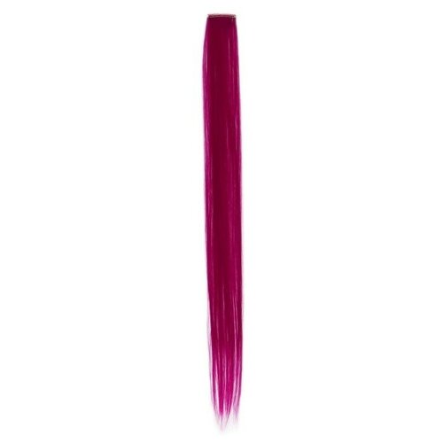 --- Локон накладной, прямой волос, на заколке, 50 см, 5 гр, цвет фиолетовый
