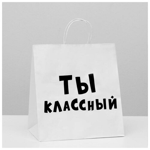 Пакет подарочный «Ты классный», 31 х 19,5 х 34 см