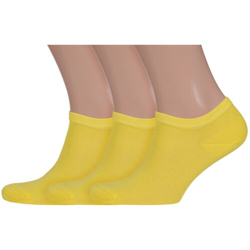 Носки LorenzLine, 3 пары, размер 25 (39-40), желтый