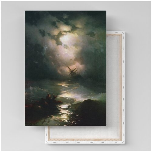 Картина на холсте с подрамником / Aivazovsky Ivan / Айвазовский Иван - Буря на Северном море