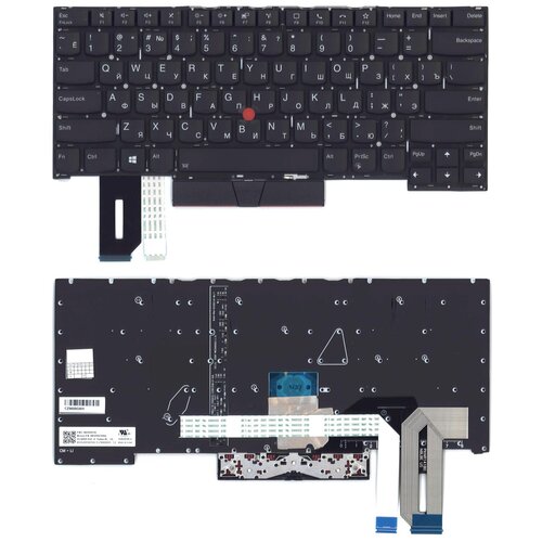Клавиатура для Lenovo ThinkPad T14s черная с подсветкой