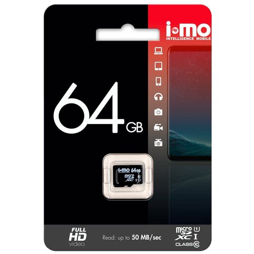 Карта памяти MicroSD IMO 64GB Сlass 10 UHS-I