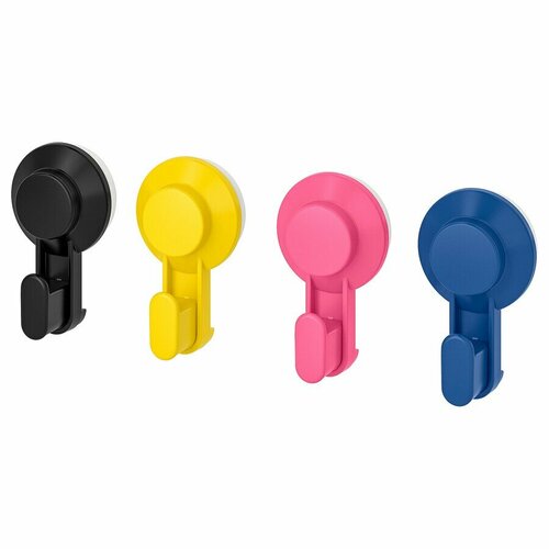 Крючок с присоской IKEA Tisken, 4шт. смешанные цвета