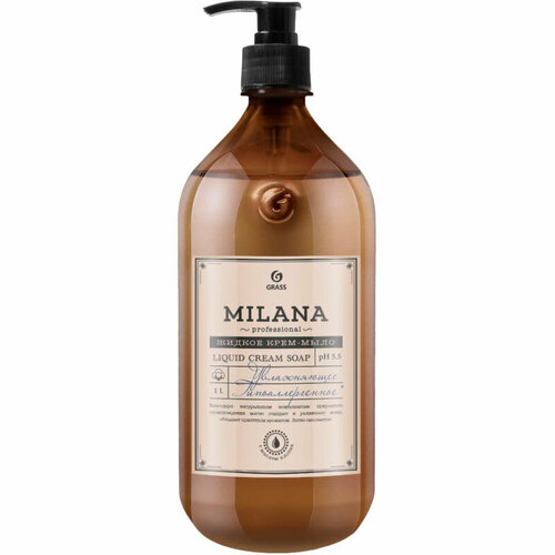 Комплект 4 штук, Крем-мыло жидкое увлажняющее Milana Professional 1л