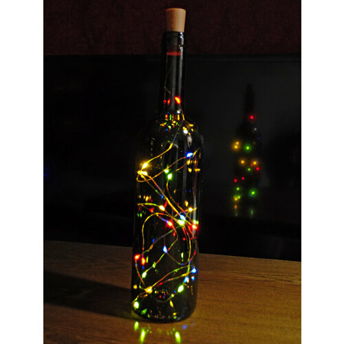 Бутылка светильник "Бордо" / Ночник светодиодный / Сувенир в подарок