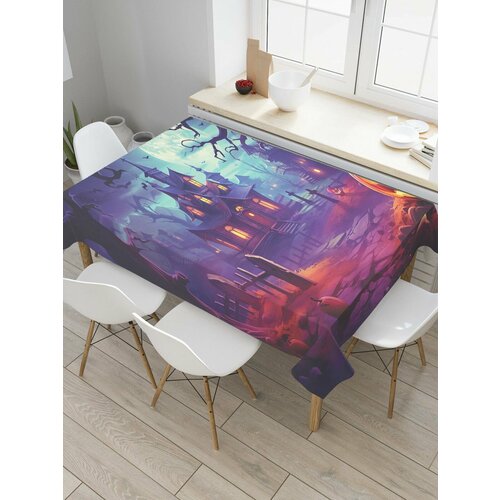 Прямоугольная тканевая скатерть на стол JoyArty с рисунком "Таинственная ночь" 120 на 145 см