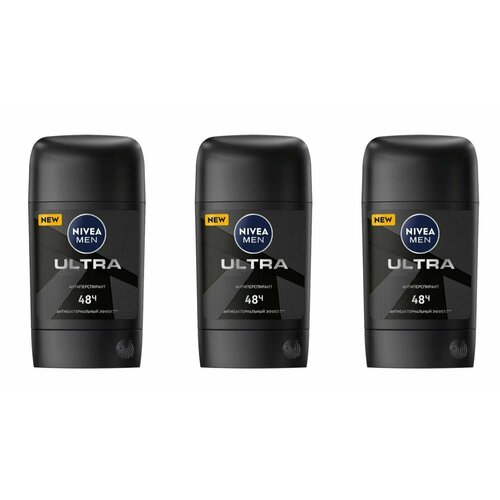 Дезодорант, Nivea Men, Ultra, стик, 50 мл, 3 шт