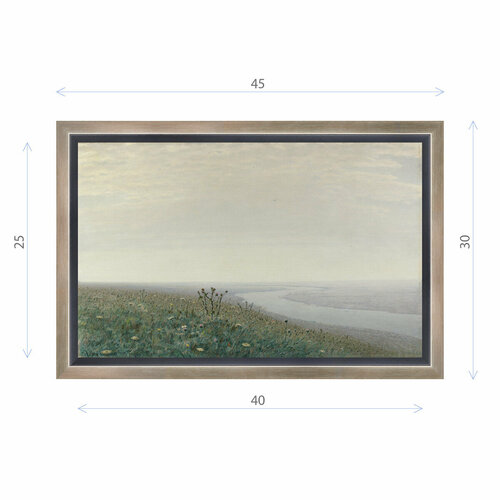 Картина Архипа Куинджи Днепр утром 1881 (Третьяковская галерея) Матовый холст в раме 30х45 см