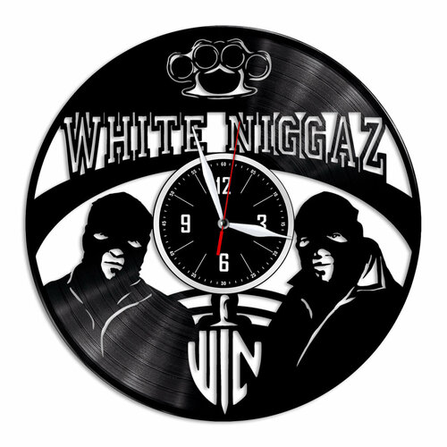 White Niggaz - настенные часы из виниловой пластинки