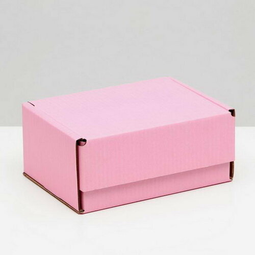 Коробка самосборная, розовая, 22 x 16.5 x 10 см