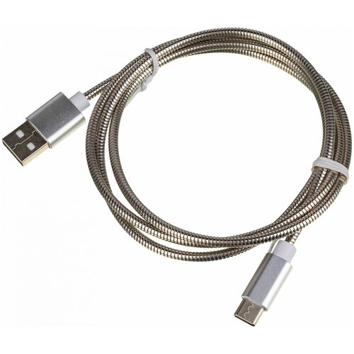 Кабель USB (m)-USB Type-C (m) 1м серебристый