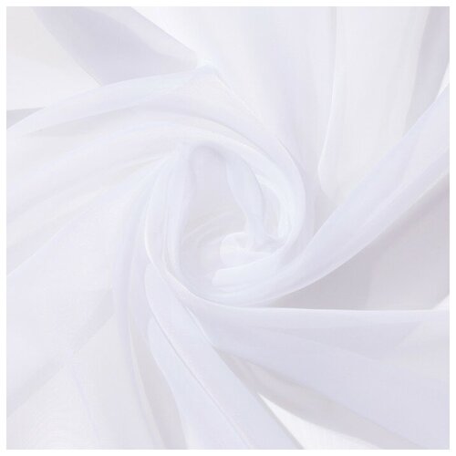 Тюль «Этель» 135×150 см, цвет белый, вуаль, 100% п/э