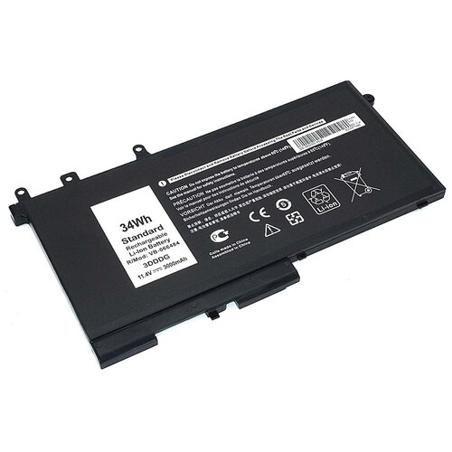 Аккумуляторная батарея для ноутбука Dell E5580 (GJKNX) 11,4V 3000mAh OEM