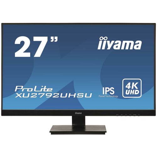 Монитор LCD 27' [16:9] 3840x2160(UHD 4K) IPS, nonGLARE, 300cd/m2, H178°/V178°, 1000:1, 80M:1, 1.07B, 4ms, VGA, DVI, HDMI, DP, USB-Hub, Tilt, Speakers, 3Y, Black