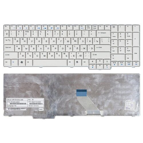 Клавиатура для ноутбука Acer Aspire 9303 русская, белая