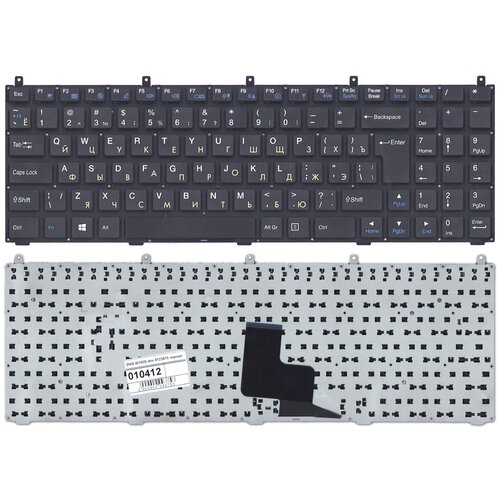 Клавиатура для ноутбука Clevo W255EU черная без рамки