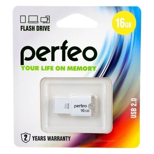 USB Флеш-накопитель USB накопитель Perfeo 16GB M01 White