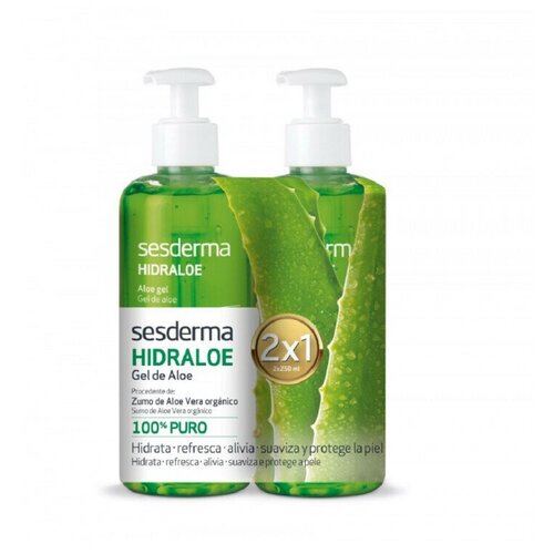 Sesderma промо набор HIDRALOE Aloe gel: Алоэ гель, 250 мл +Алоэ гель, 250 мл