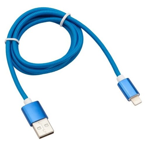 Кабель USB 2.0 Тип A - Lightning Rexant 18-7052 USB-Lightning синяя нейлоновая оплетка 1.0m