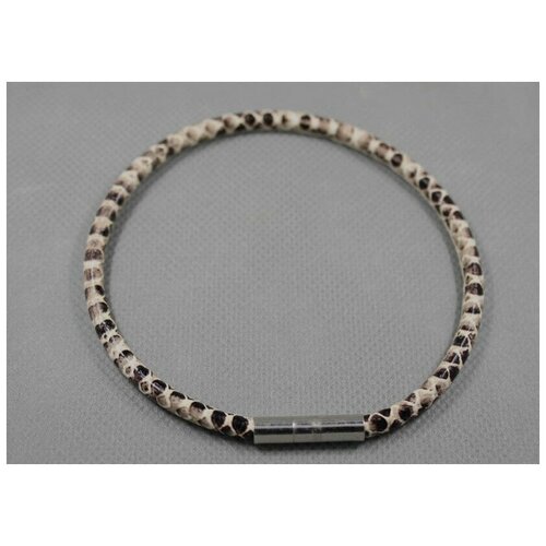 Плетеный браслет Handinsilver ( Посеребриручку ) Браслет кожаный с магнитной застежкой, 1 шт., размер 24 см, бежевый