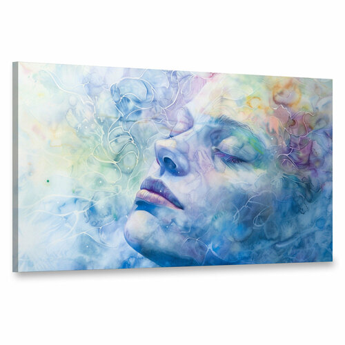 Интерьерная картина 100х60 "Искусство на лице"