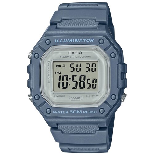 Наручные часы CASIO Standard W-218HC-2A, синий, серый